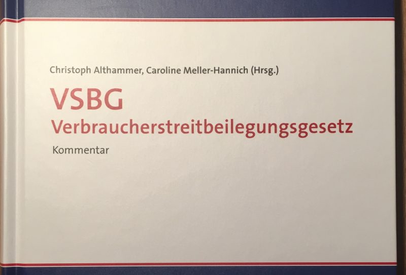 Kommentierung zu § 18 Verbraucherstreitbeilegungsgesetz (VSBG) - INKOVEMA